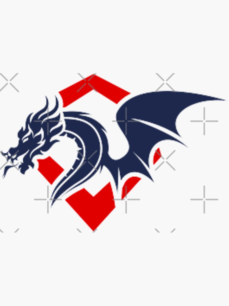 "Dragon Logo" Sticker by Yerilla | Redbubble