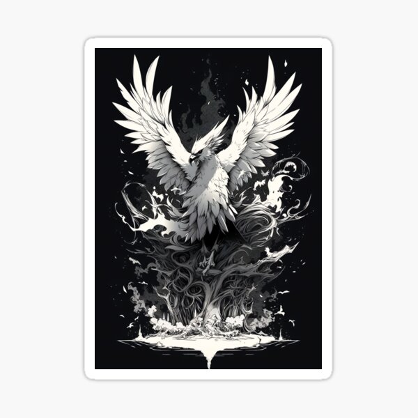 "Epic White Phoenix" Sticker for Sale by SilRaXi | Redbubble