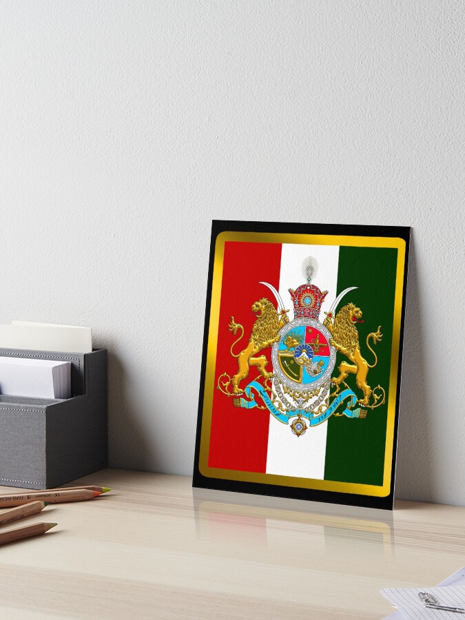 "Iranian Imperial Coat of Arms of Iran Pahlavi Dynasty " Art Board ...
