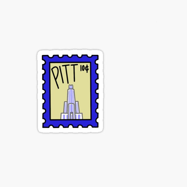 "pitt stamp sticker" Sticker for Sale by ecdoodlez | Redbubble
