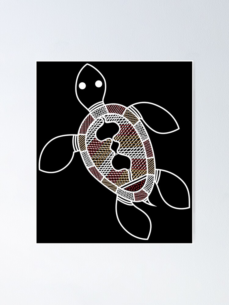 "Authentic Aboriginal Art - Turtle" Poster by HogarthArts | Redbubble