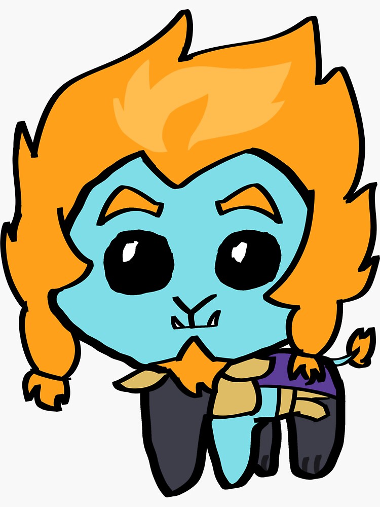 "Azure lion Tbh Creature" Sticker for Sale by coolperson4499 | Redbubble