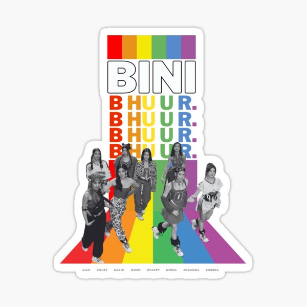 "BINI "B HU U R" PRIDE MONTH" Sticker for Sale by Y2KPOP 2000 | Redbubble