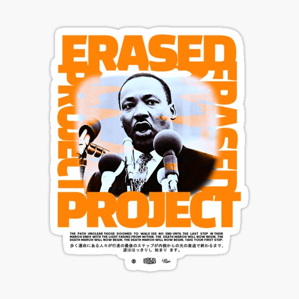 "ERASED PROJECT. MLK Logo" Sticker for Sale by UtopiaVib | Redbubble