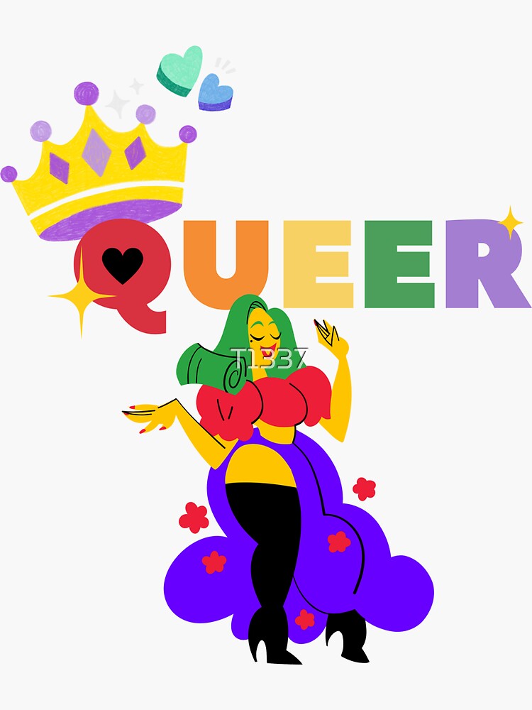 "Pride Month Queen Queer" Sticker for Sale by T1337 | Redbubble