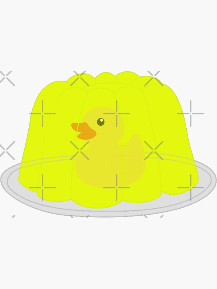 "Taskmaster duck in jelly" Sticker for Sale by hayleyrolfe | Redbubble