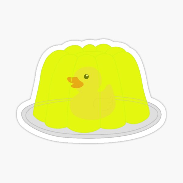 "Taskmaster duck in jelly" Sticker for Sale by hayleyrolfe | Redbubble