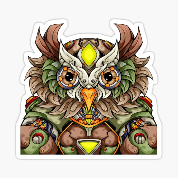 "MECHA OWL" Sticker for Sale by koyung500Store | Redbubble
