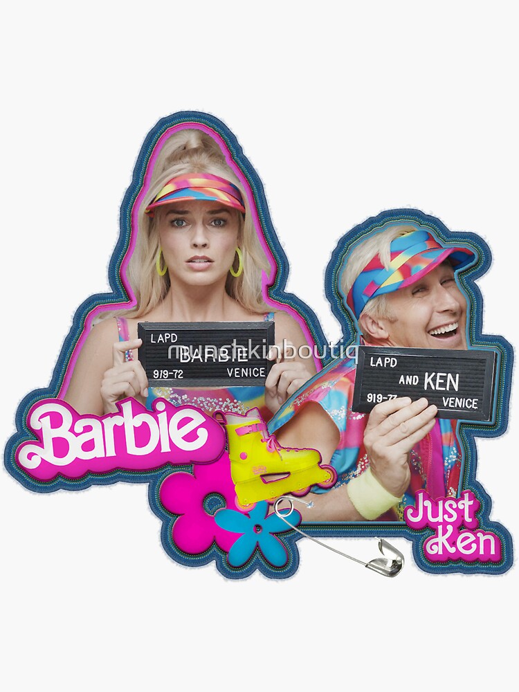 "Barbie & Just Ken " Sticker for Sale by munchkinboutiq | Redbubble