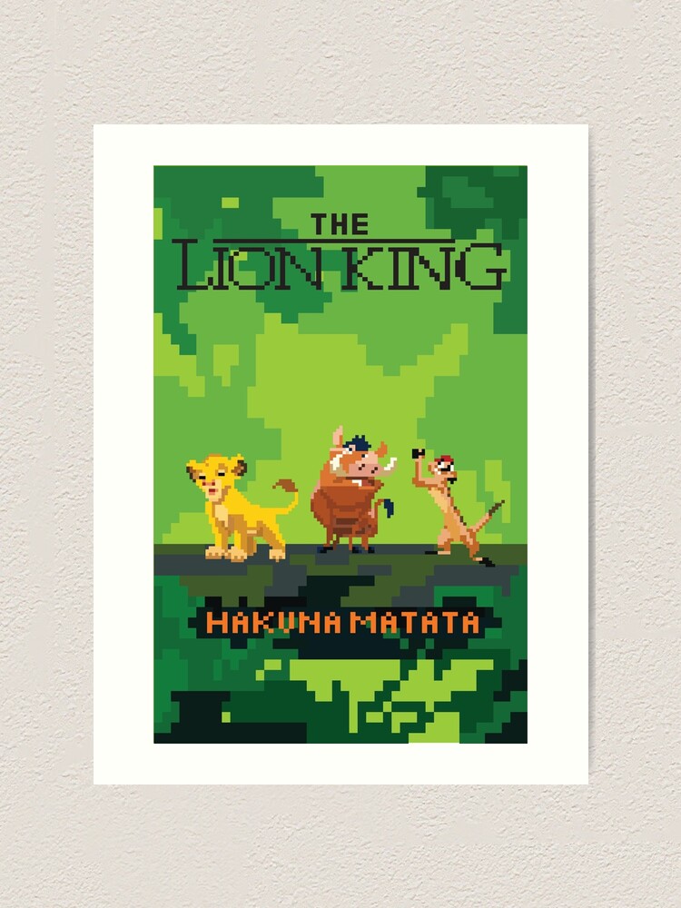 "Lion King Trio in 8-bit" Art Print by Mimsy624 | Redbubble