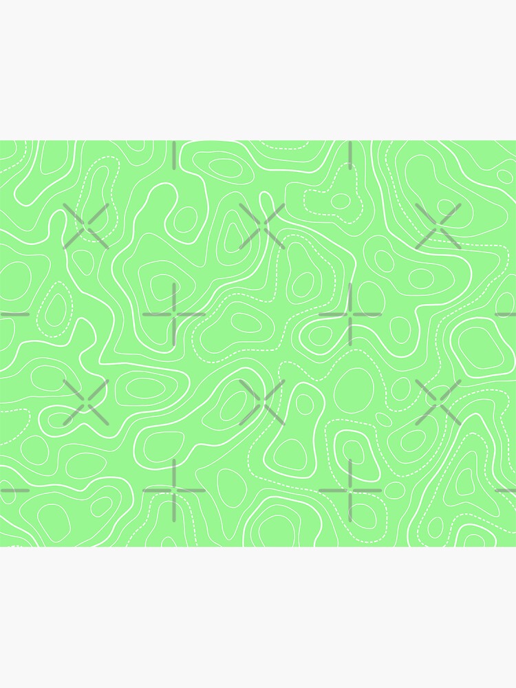 "Topography Pattern. Pastel Green and White color" Sticker for Sale by ...