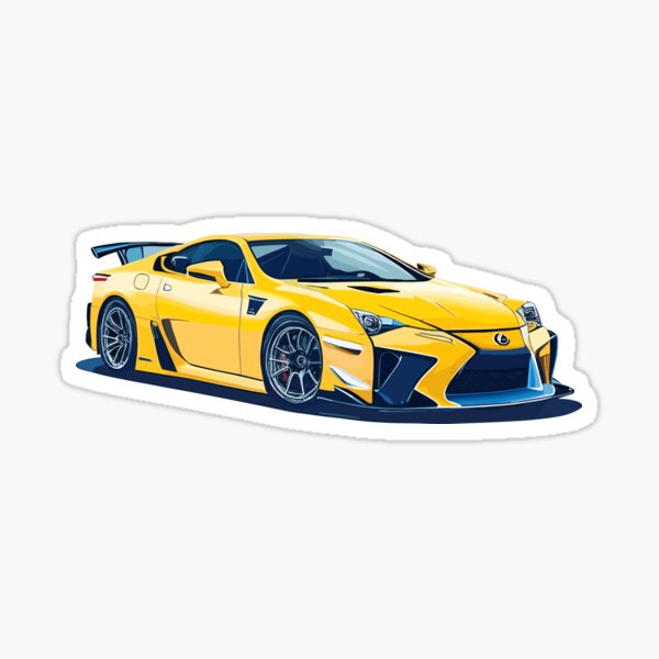 "DBDS, Vector Series, Yellow Lexus LFA Nürburgring Edition" Sticker for ...