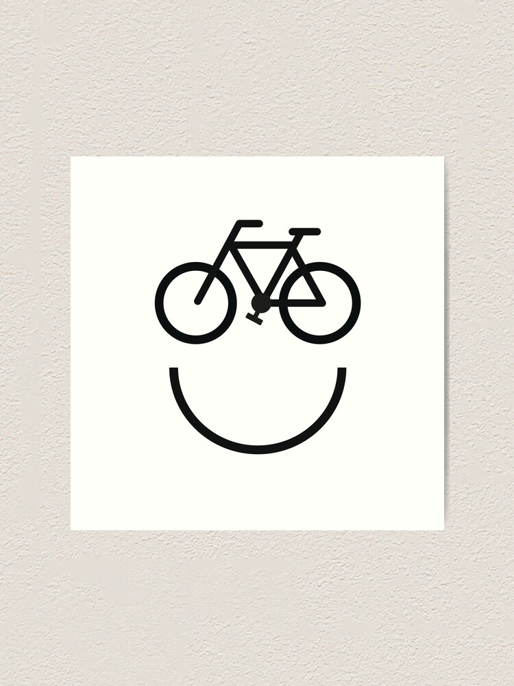 "Bike face, bicycle smiley" Art Print by beakraus | Redbubble