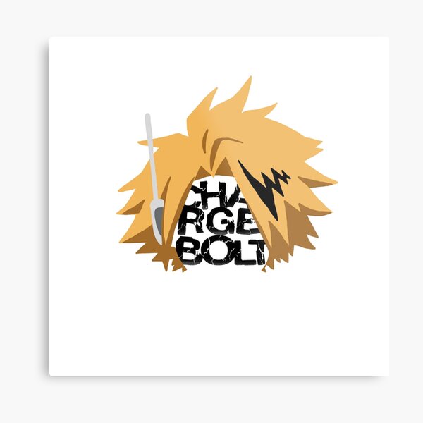 "My Hero Academia Denki Kaminari Chargebolt Logo Black Version" Metal ...