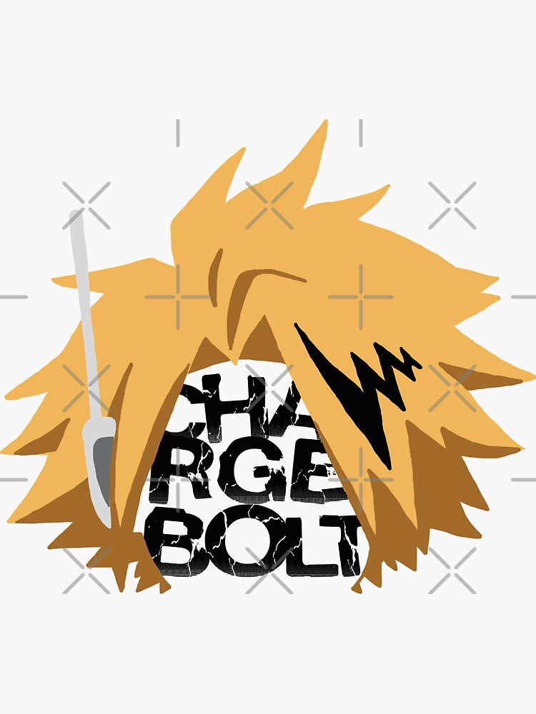 Pegatina «My Hero Academia Denki Kaminari Chargebolt Logo versión en ...
