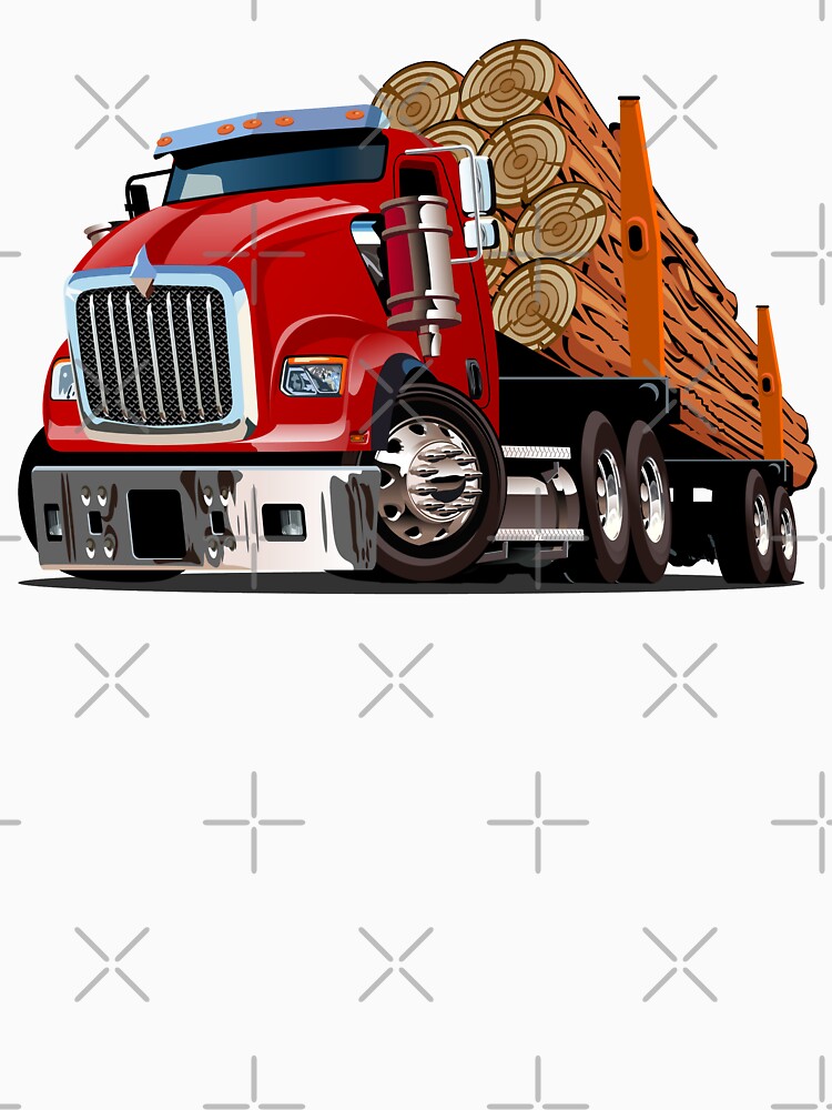 "Cartoon logging truck" T-shirt for Sale by Mechanick | Redbubble ...