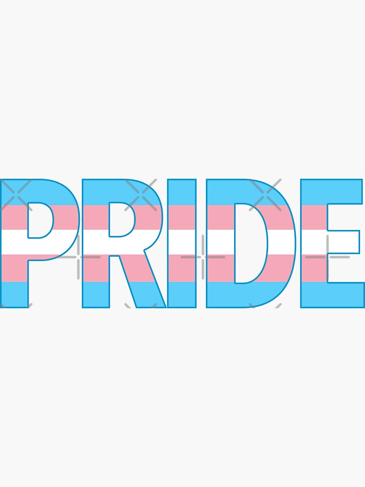 "Pride - Trans Pride Flag - Outline" Sticker for Sale by Thelittlelord ...