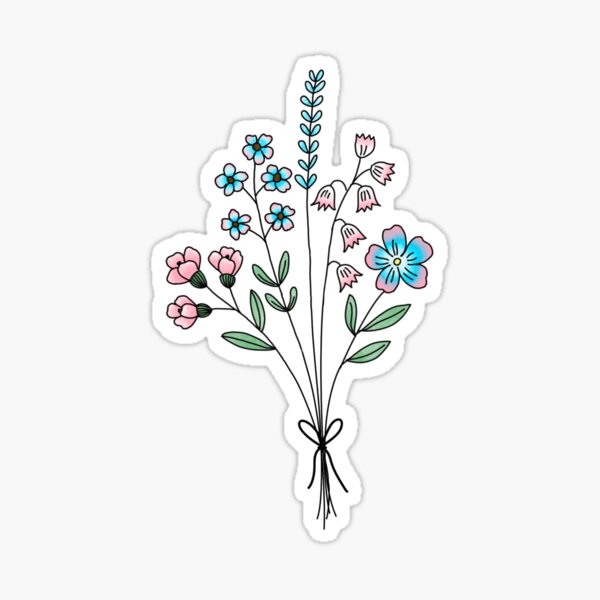 "Subtle trans flower bouquet " Sticker for Sale by anrockhi | Redbubble