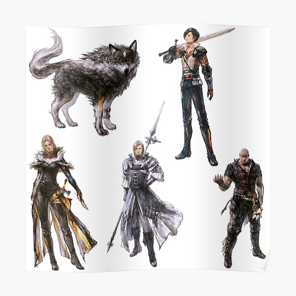 "Final Fantasy 16 XVI FFXVI FF16 Characters Pack" Poster for Sale by ...