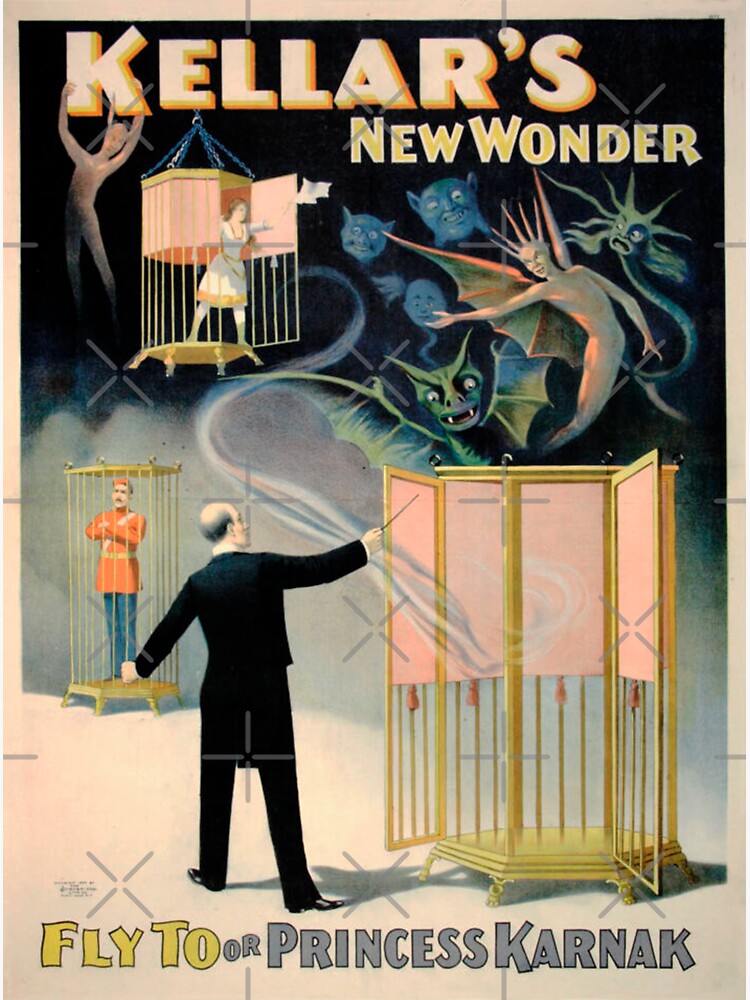 "Kellar Fly to Princess Karnak Magic Poster 1895 Strobridge Lithography ...