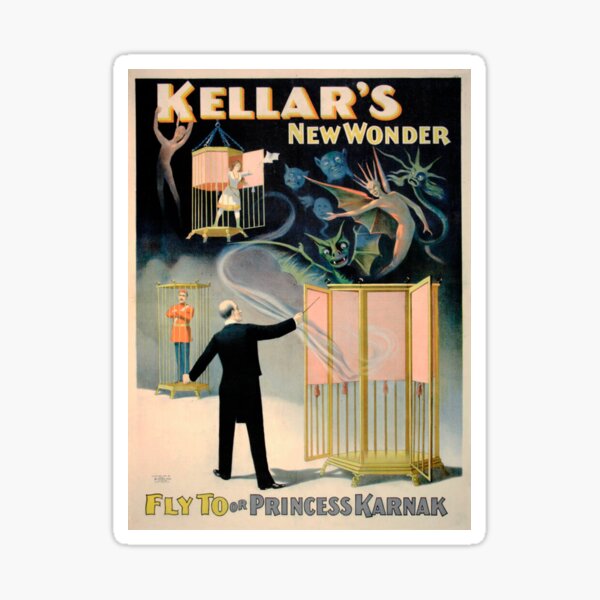 "Kellar Fly to Princess Karnak Magic Poster 1895 Strobridge Lithography ...