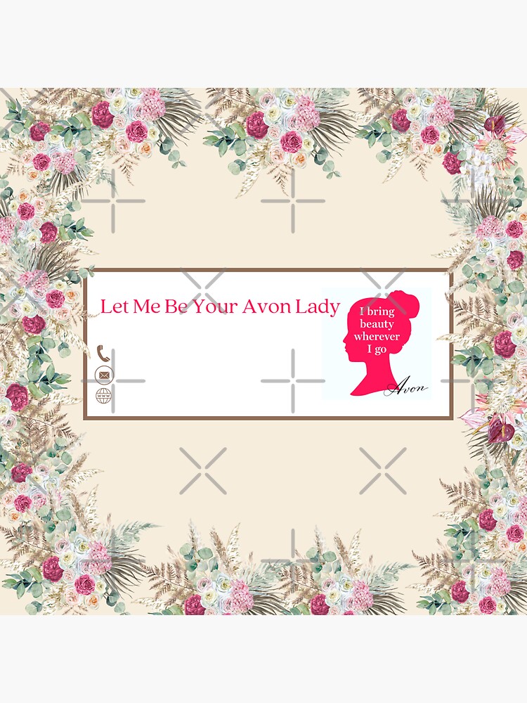 "Avon Lady Flowers Logo" Sticker for Sale by NoLimitsGear | Redbubble
