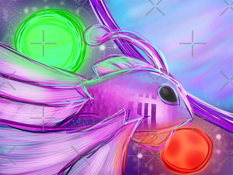 "Alien Angelfish" by LivingSpaceDust | Redbubble