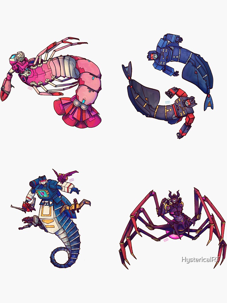 "Merformers 2022- Assorted Bots set 4" Sticker for Sale by HystericalRT ...