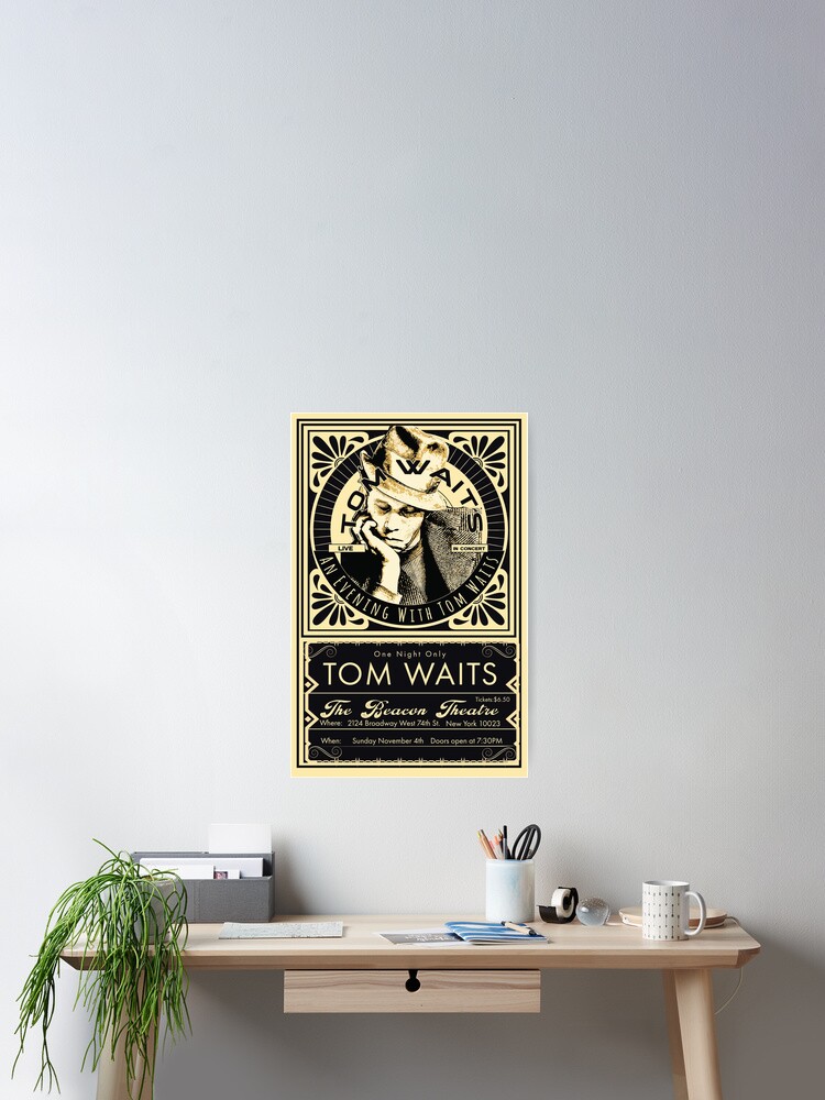 "Tom Waits Concert Poster" Poster for Sale by 310BrandLA | Redbubble