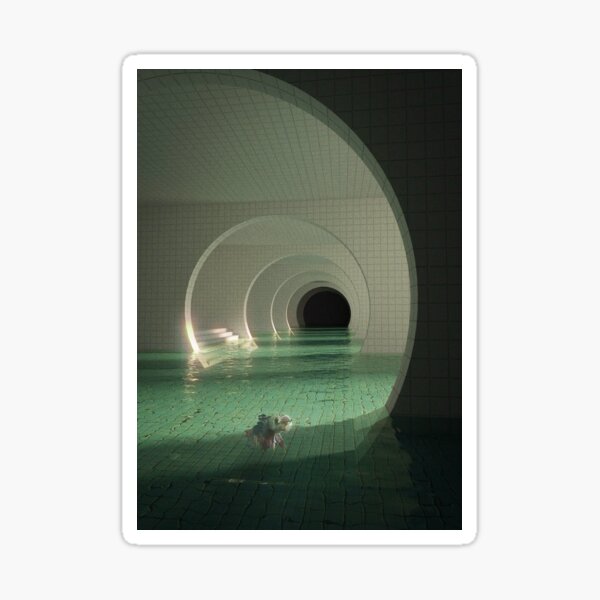 "jpeg poolrooms poster" Sticker for Sale by fishjpeg | Redbubble