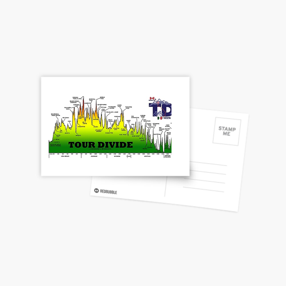 "NOBO Tour Divide Elevation Profile, TD Logo" Sticker for Sale by ...