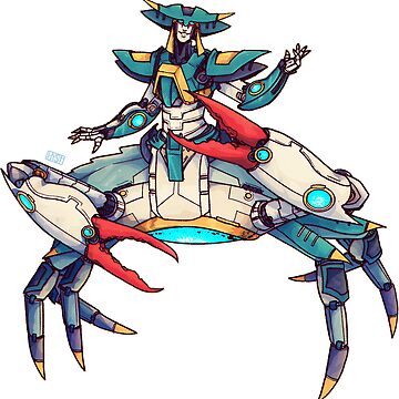 "Merformers- Atlantic blue crab Lightbright" Sticker for Sale by ...