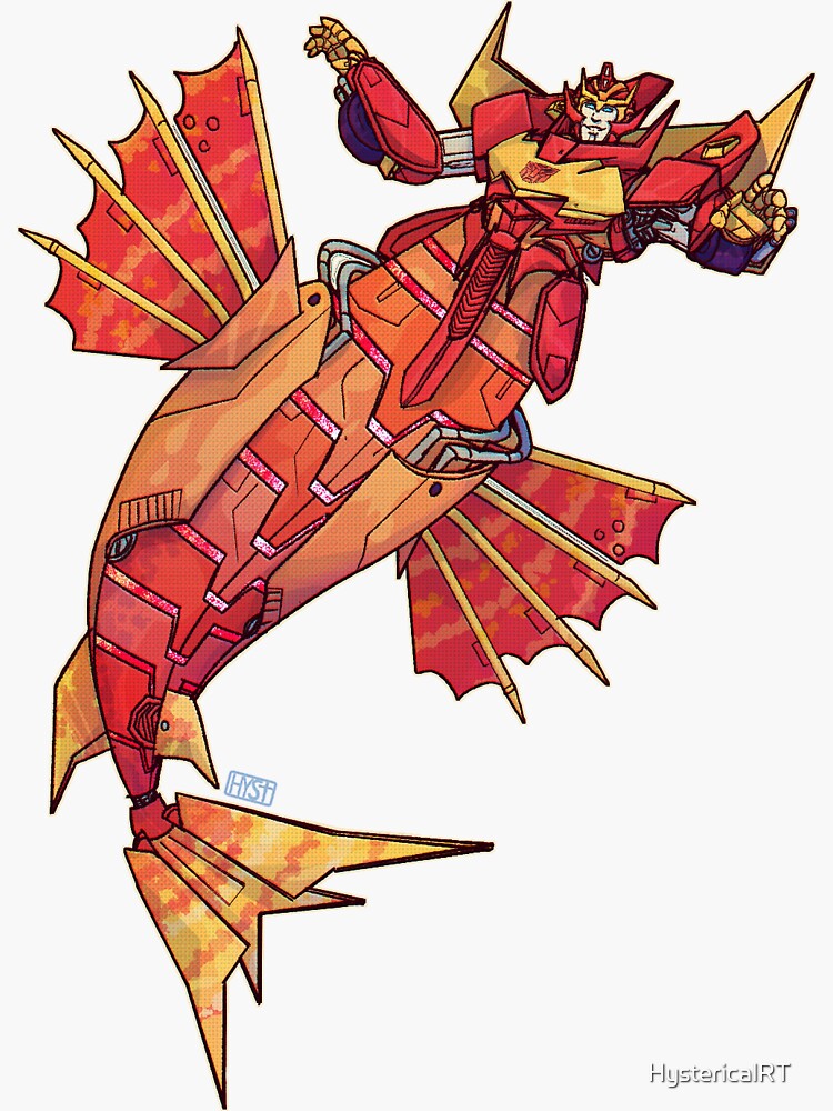 "Merformers- Stellate Scorpionfish Rodimus" Sticker for Sale by ...