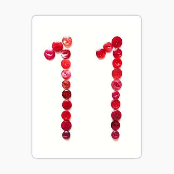 "Eleven" Sticker for Sale by jenniferjwatson | Redbubble