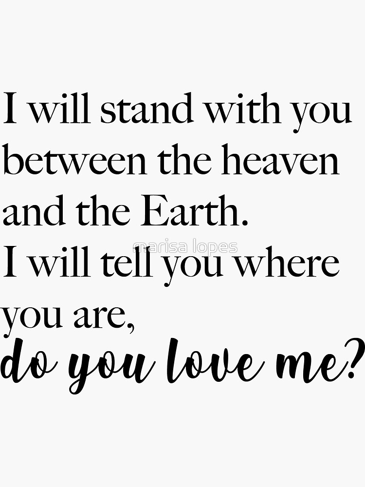 "I will stand with you between the heaven and the earth- Queen ...