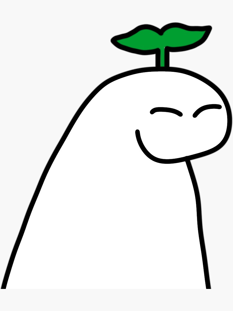 Pegatina con la obra «Flork con plantita» de capibara- | Redbubble
