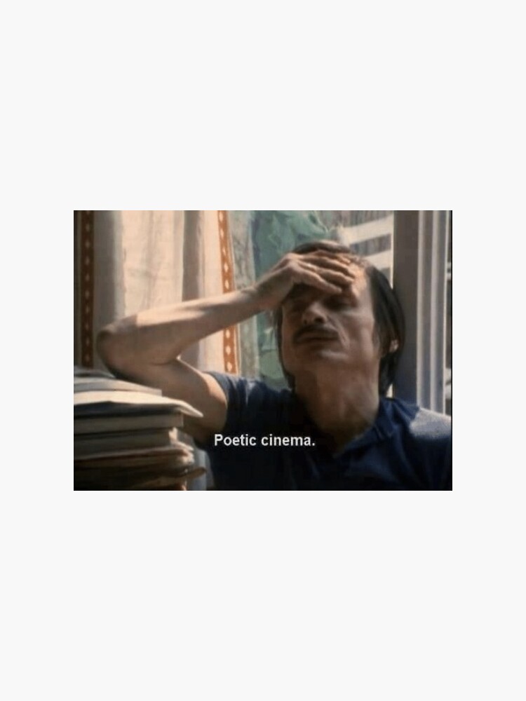 "poetic cinema, " Sticker for Sale by whiteboicult | Redbubble