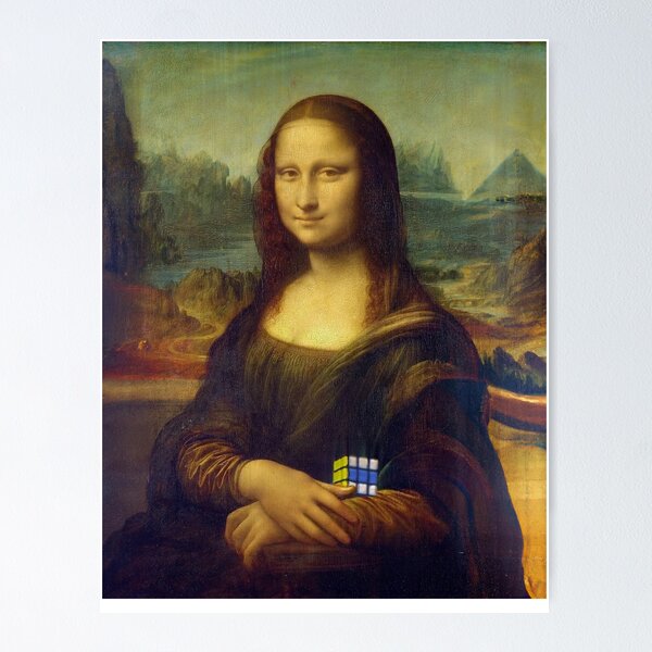 "Mona Lisa Pyramid with Rubiks Cube" Poster for Sale by alanarqueza ...