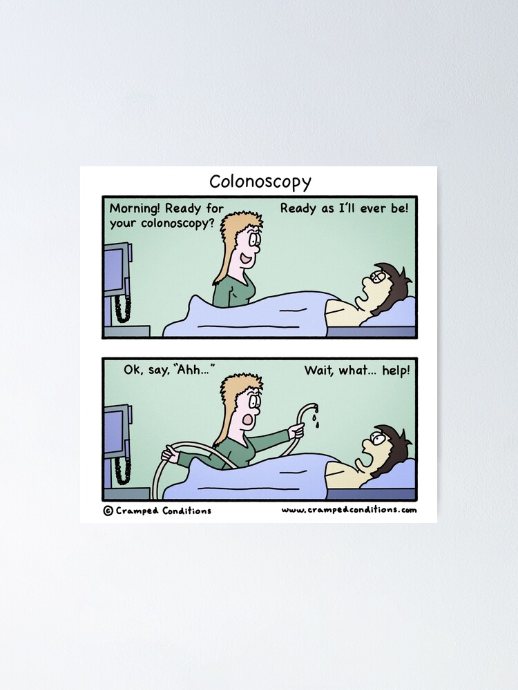 "Colonoscopy nurse" Poster for Sale by CrampedComic | Redbubble