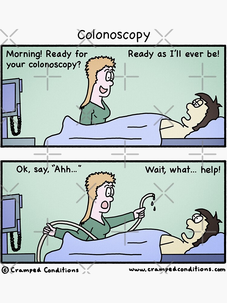 "Colonoscopy nurse" Sticker for Sale by Cramped Conditions | Redbubble