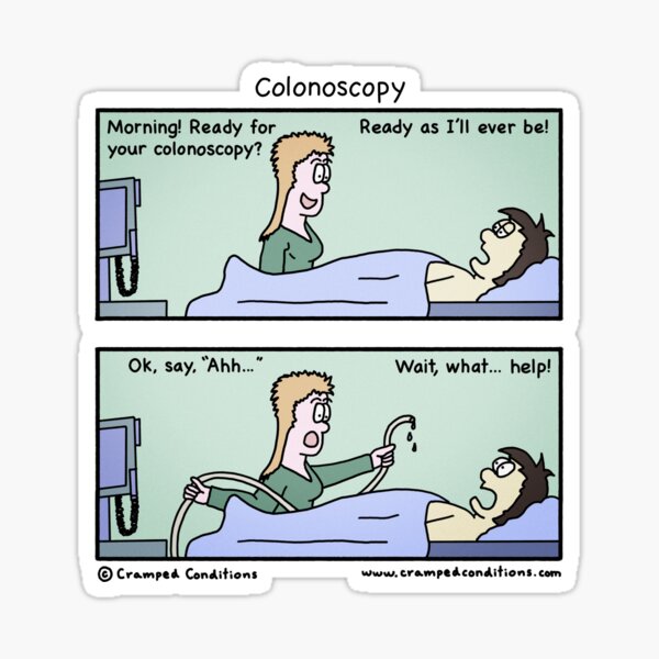 "Colonoscopy nurse" Sticker for Sale by Cramped Conditions | Redbubble