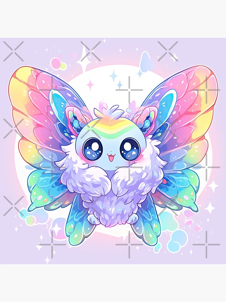 "Kawaii Moth" Sticker for Sale by anarchangel | Redbubble