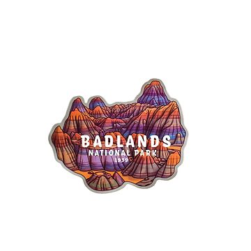 "Badlands National Park sticker" Sticker for Sale by WanderTheWildCo ...