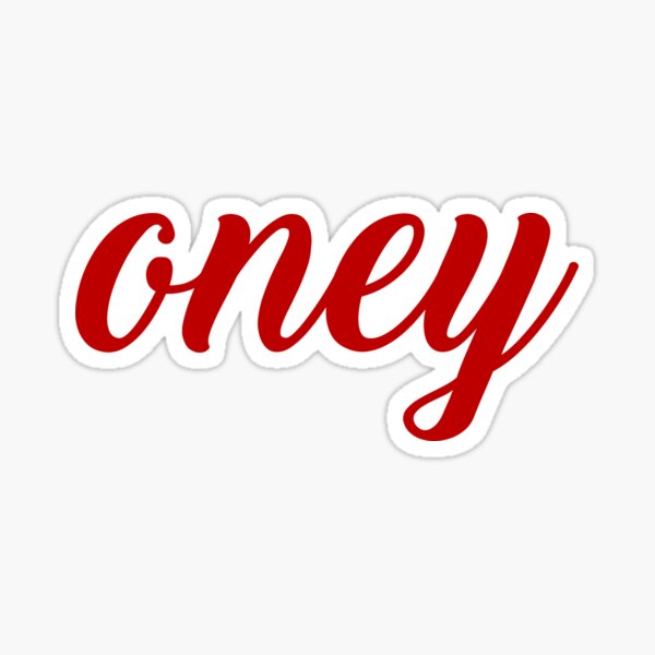 "Oney" Sticker by tffindlay | Redbubble