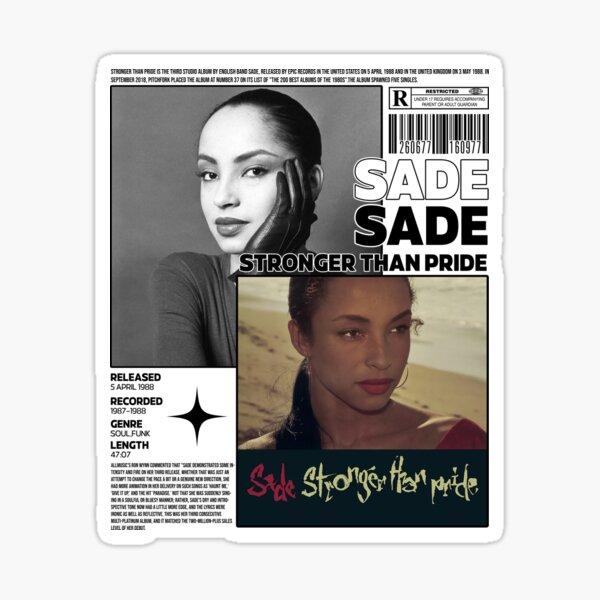 "SADE" Sticker for Sale by Jospeshepherd | Redbubble