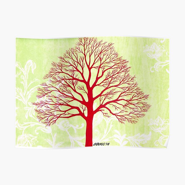 "THE OLD RED TREE" Poster for Sale by RainbowArt | Redbubble