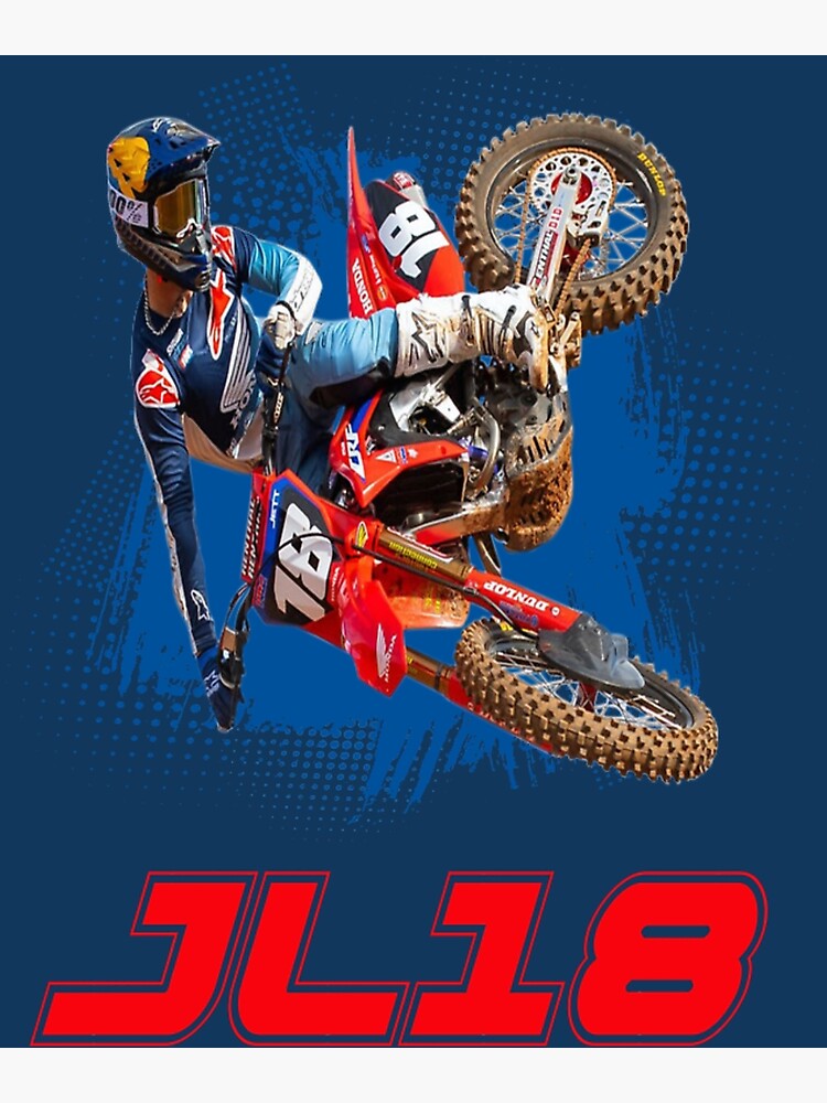 "Jett JL18 Lawrence motocross legend Dirt bike Champion 18 Gift Design 2021 2022 " Poster for ...