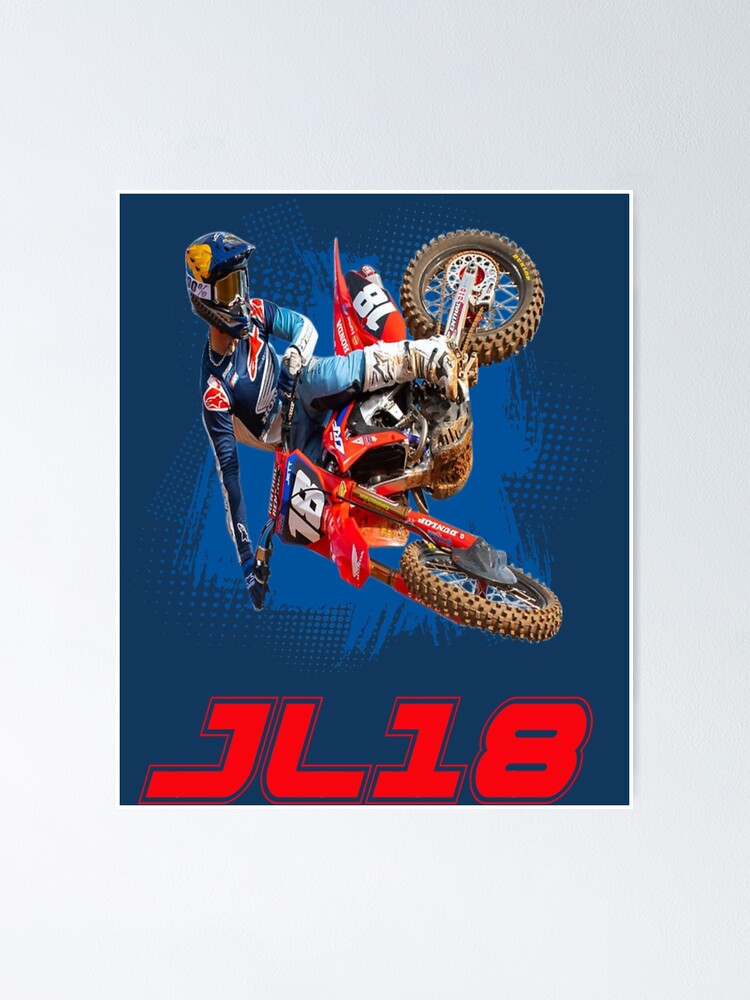 "Jett JL18 Lawrence motocross legend Dirt bike Champion 18 Gift Design 2021 2022 " Poster for ...