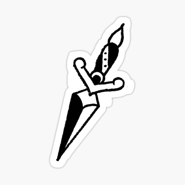 "Traditional Tattoo Dagger" Sticker by Stebanu | Redbubble