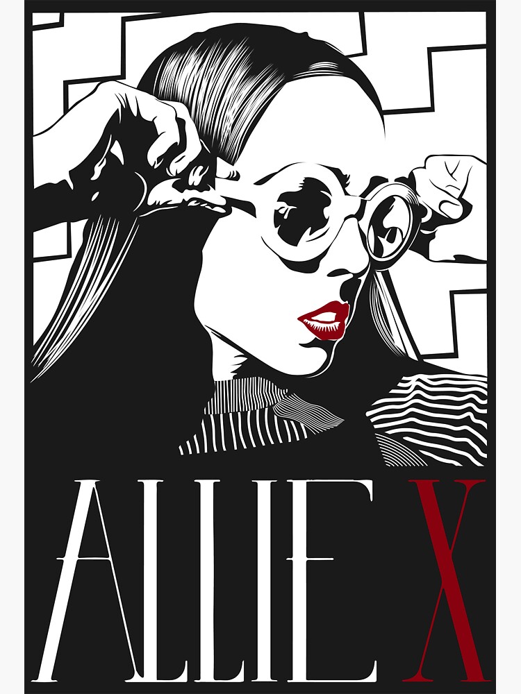 "ALLIE X Portrait" Sticker by aartmoore | Redbubble